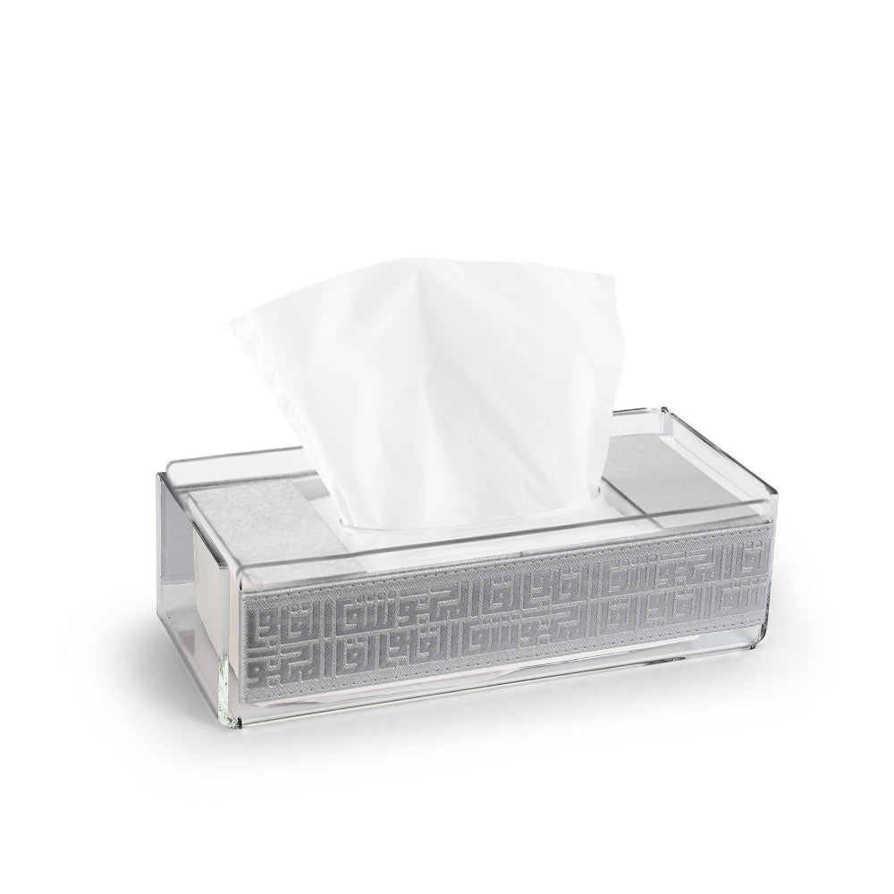 Dimlaj Shafa Acrylic Tissue Box Holder Silver – Emirates Dimlaj Trading LLC