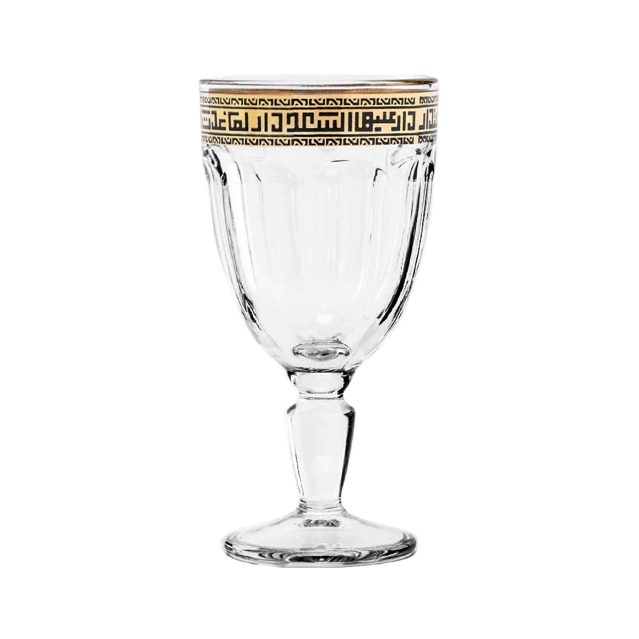 Dimlaj Touch Toujan Set of 6 Pcs Glass Stems (Gold & Black) – Emirates ...