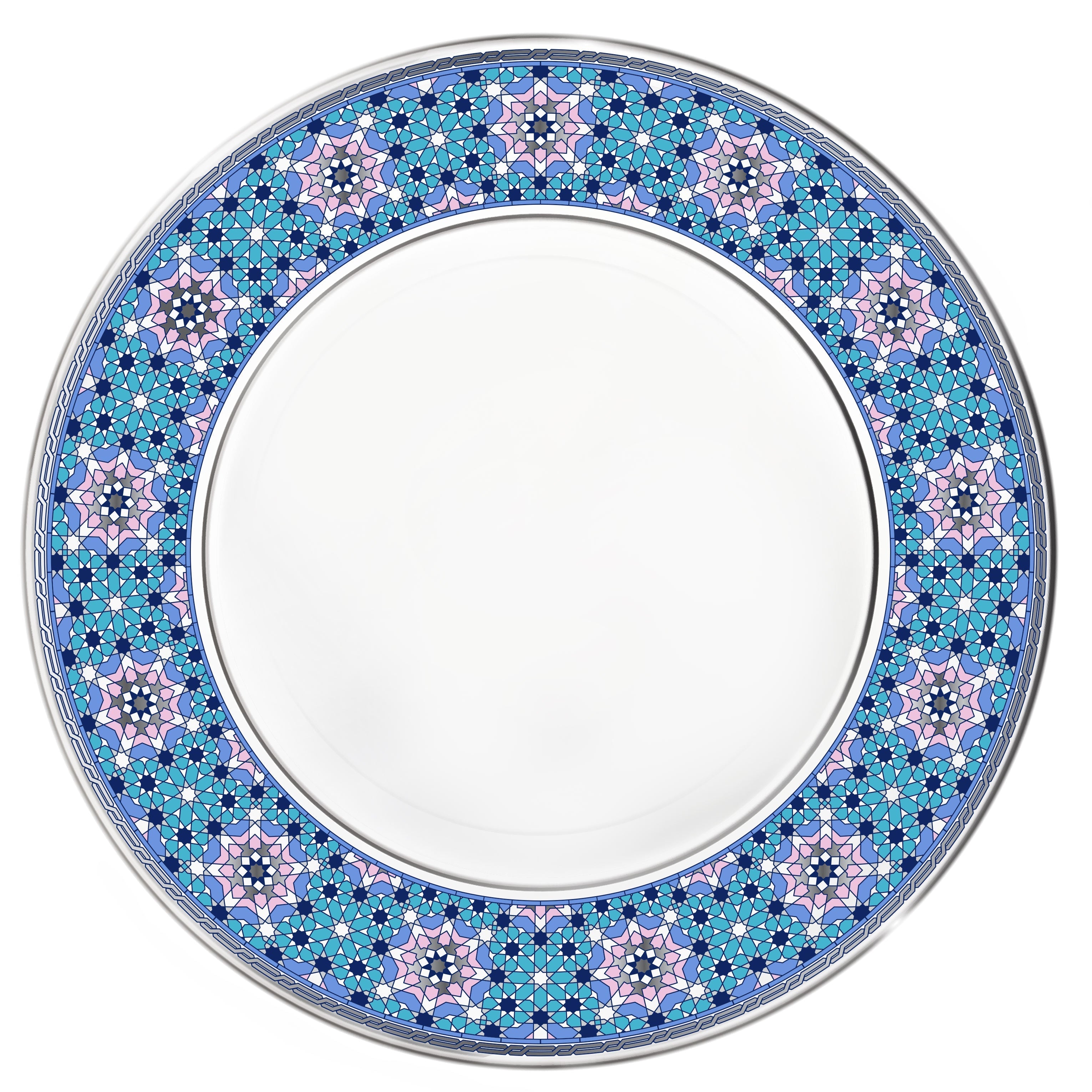Dimlaj Melange Glass Plate (Platinum) – Emirates Dimlaj Trading LLC